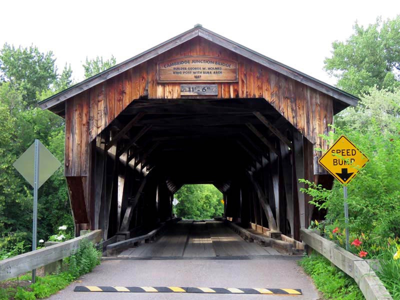 1887 Cambridge Junction Covered Bridge in Lamoille County, Vermont