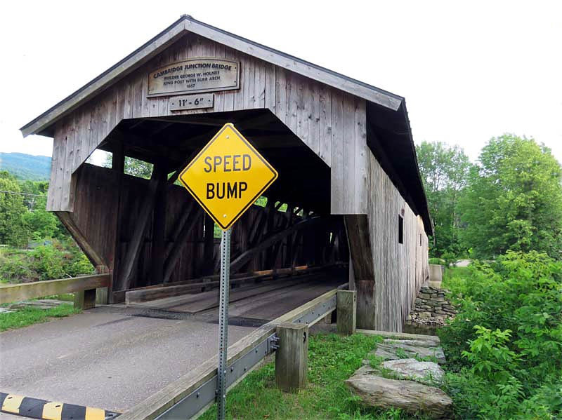 1887 Cambridge Junction Covered Bridge in Lamoille County, Vermont