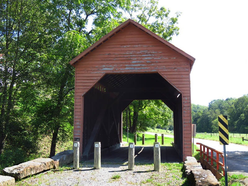 1889 Dents Run Covered Bridge in West Virginia
