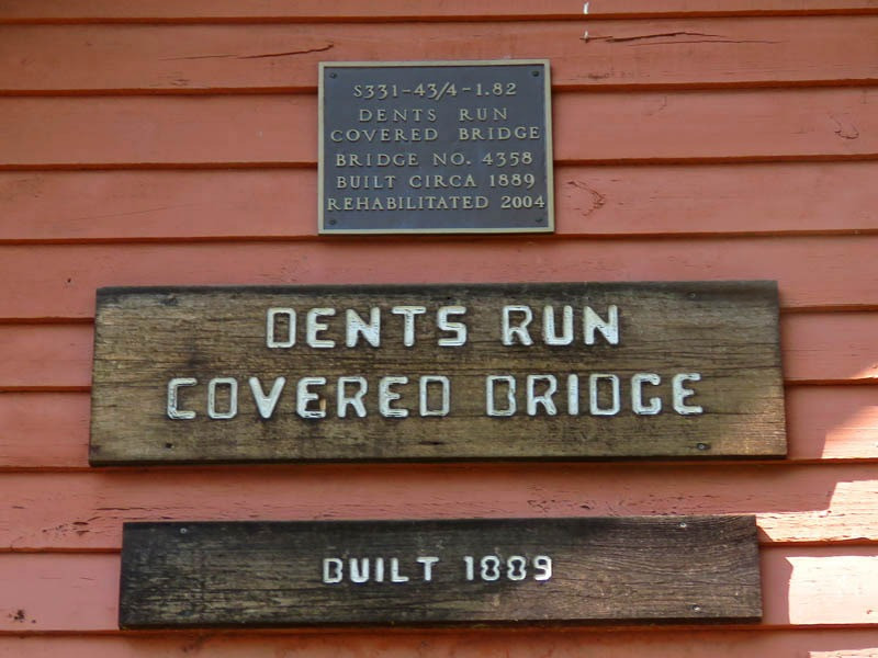 1889 Dents Run Covered Bridge in West Virginia