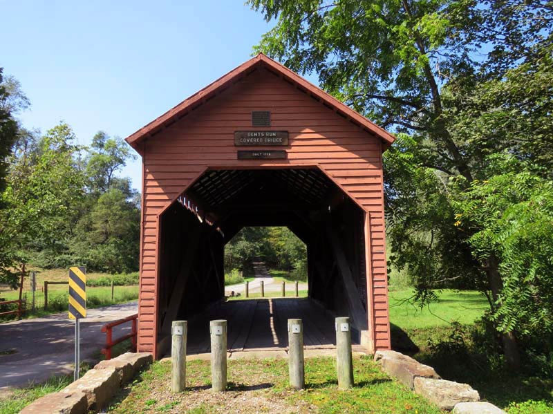 1889 Dents Run Covered Bridge in West Virginia