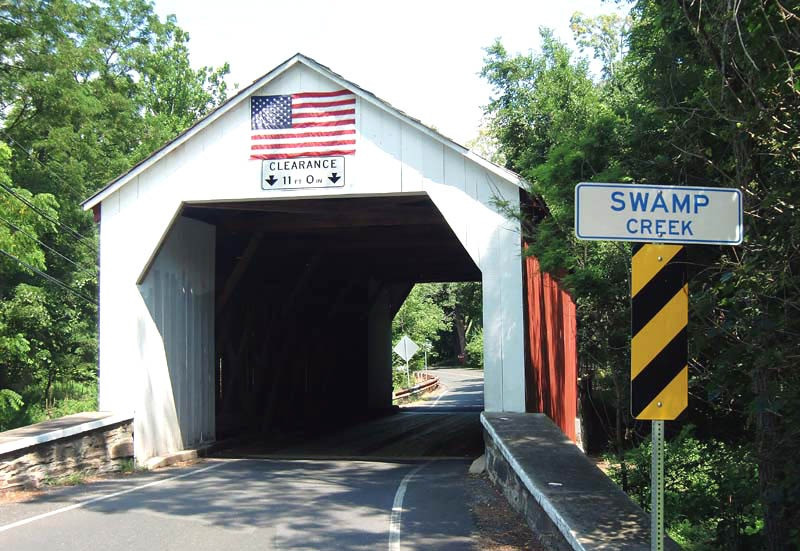 1871 Erwinna Covered Bridge in Buck's County, Pennsylvania