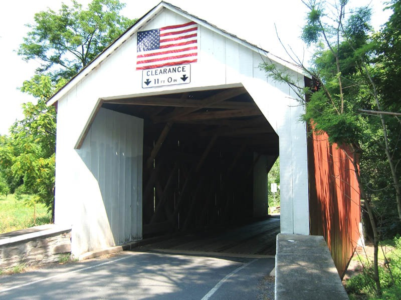 1871 Erwinna Covered Bridge in Buck's County, Pennsylvania