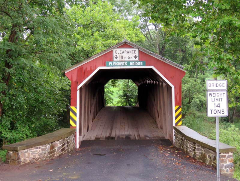 1887 Fleisher Covered Bridge in Perry County, Pennsylvania