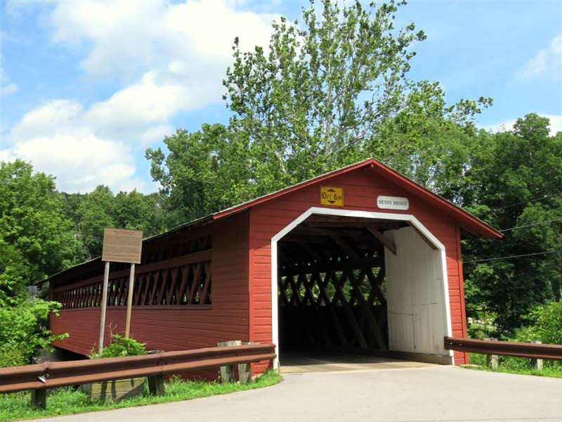 1840 Burt Henry Covered Bridge in Bennington, Vermont