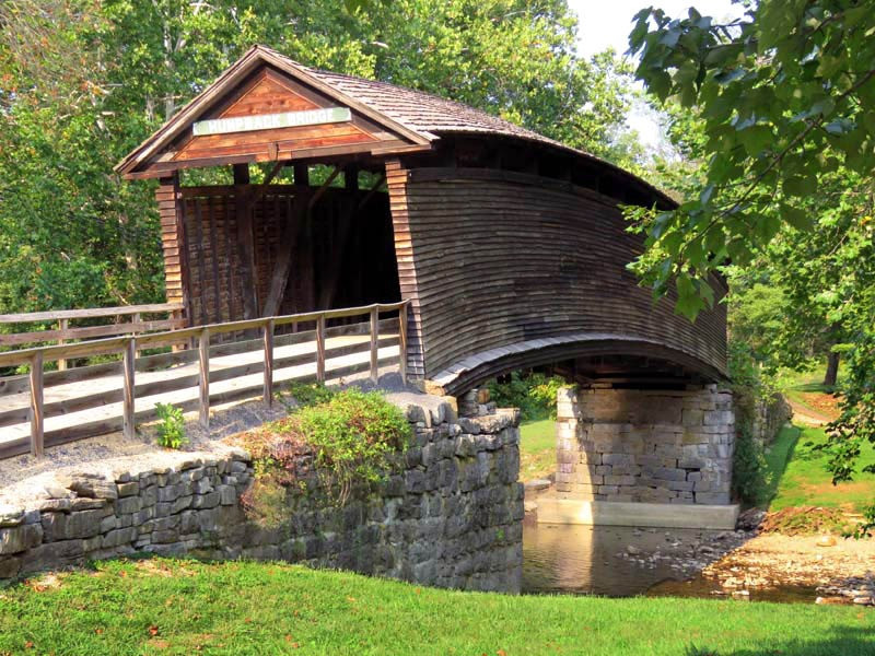 1857 Humpback Covered Bridge in Virginia