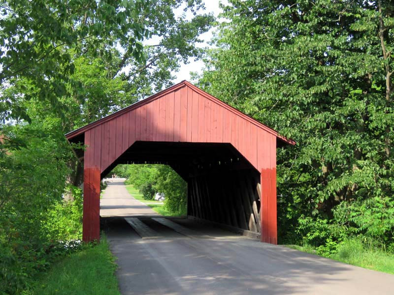 1865 Maple Street Covered Bridge in Franklin County, Vermont