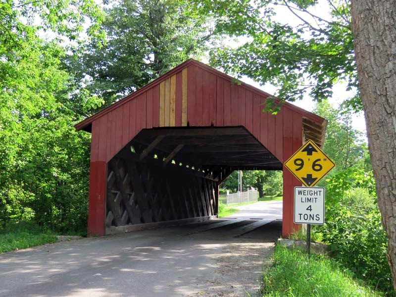 1865 Maple Street Covered Bridge in Franklin County, Vermont