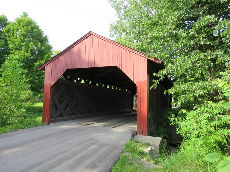 1865 Maple Street Covered Bridge in Franklin County, Vermont