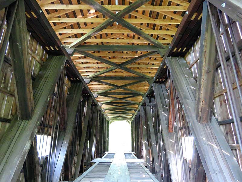 1897 East Shoreham Covered Railroad Bridge in Addison County, Vermont