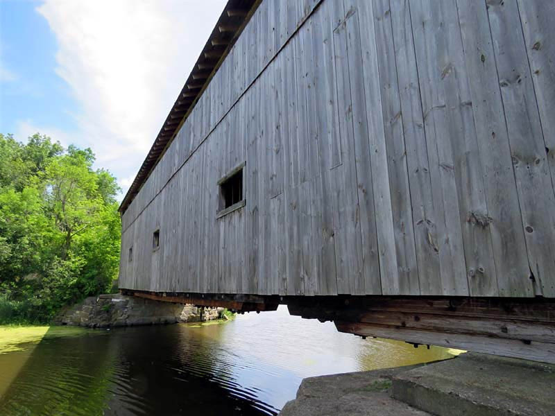 1897 East Shoreham Covered Railroad Bridge in Addison County, Vermont