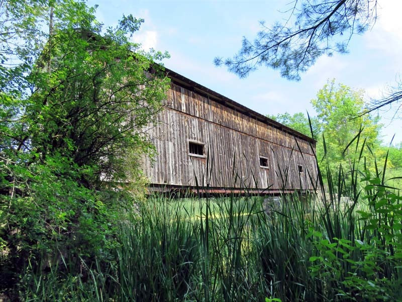 1897 East Shoreham Covered Railroad Bridge in Addison County, Vermont