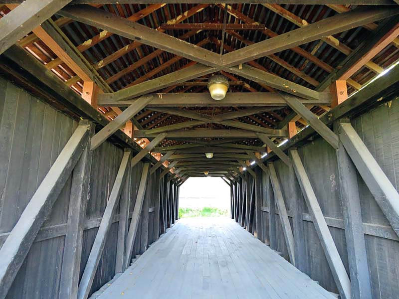 1881 Simpson Creek Covered Bridge in Harrison County, West Virginia